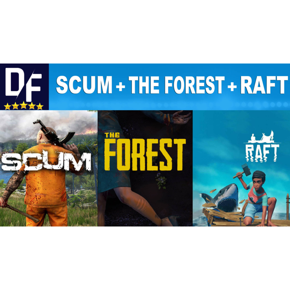 Купить SCUM + The Forest + RAFT [STEAM аккаунт] + 🎁ПОДАРОК за 129