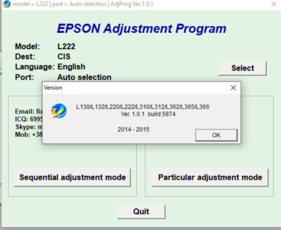 Reset Epson L130 L132 L220 L222 L310 Adjustment Program