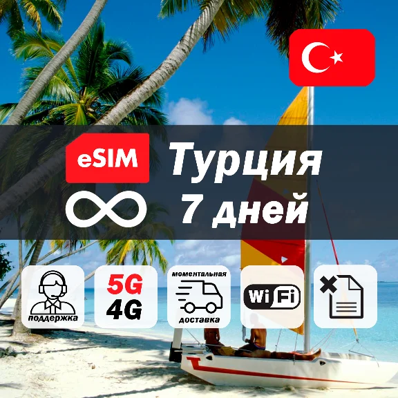 Buy Esim Turkey | unlimited | 7 days | esim | internet