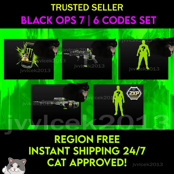 Buy 🔥 MONSTER ENERGY BUNDLE - BLACK OPS 7 BO7 = 6 CODES
