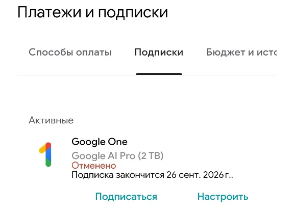 Купить Google AI Pro 1 год: Gemini 2.5 Pro, One 2TB, Veo, Flow