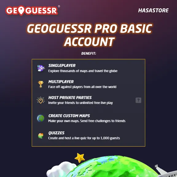Buy GeoGuessr Pro Basic | 6 Months Subscription ⭐