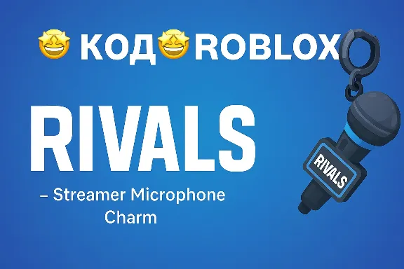 Buy Code: Roblox |RIVALS - Streamer Microphone Charm