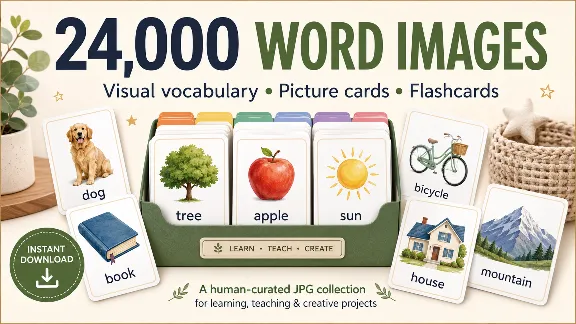 Buy 24,000 Word Images Pack — Visual Vocabulary, Picture Cards ...