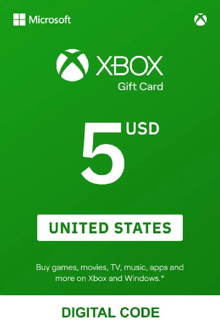 Xbox 5 usd gift card store