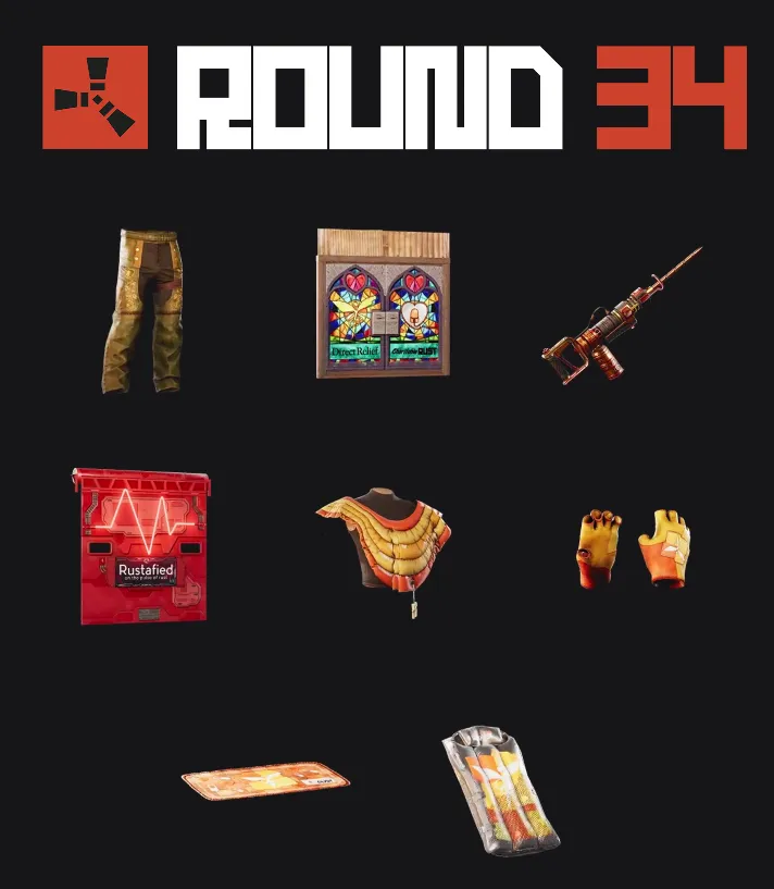 Buy RUST Skins [8pcs] Twitch Drops Round 34