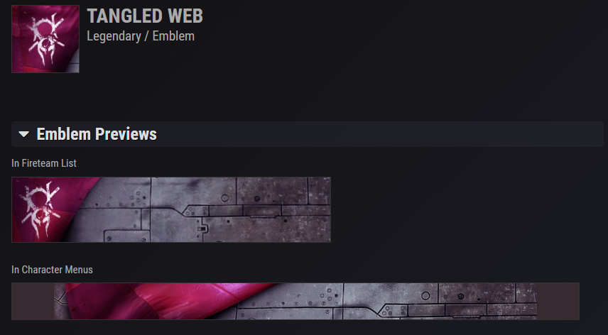 Buy Destiny 2 Emblem Tangled Web PC/PS/XBOX